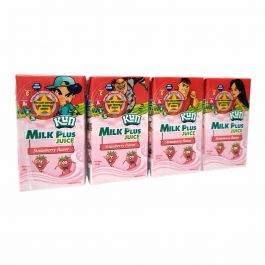 KUN Milk Plus Juice Strawberry Flavor 110ml*4